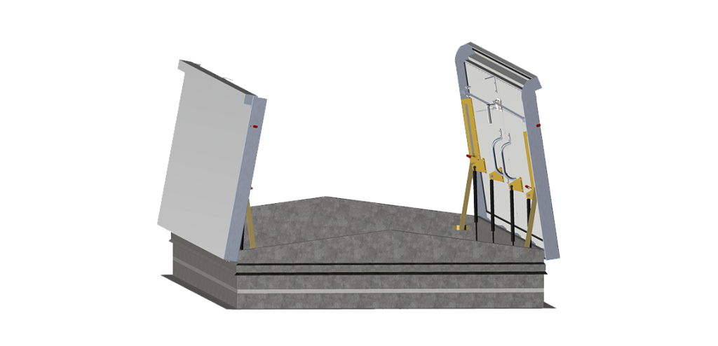 Aluminum and galvanized steel double-leaf - Roof Hatches - Bolar